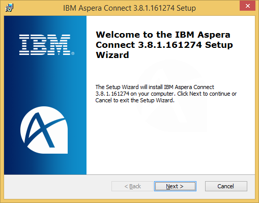 Installatie Aspera Connect